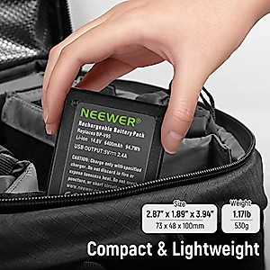 Neewer V Mount/V Lock Battery,94.7Wh 14.8V 6400mAh Mini Lightweight Rechargeable Lithium Battery for Broadcast Studio Video Camcorder, Compatible with Sony HDCAM XDCAM Digital Cinema Cameras, BP-V95