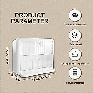 LELE LIFE K Cup Holder Organizer, 2 Tier Clear Acrylic Coffee Pod Holder Tea Bag Organizer, Space-Saving Slim Coffee Bar Organizer Coffee Station Organizer for Countertop or Wall