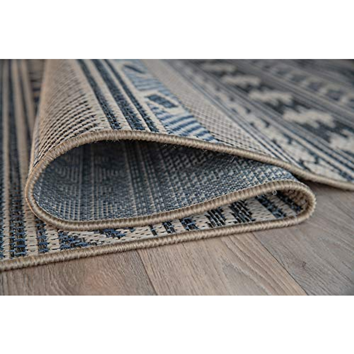 Rugshop Bohemian Design Area Rug for Patio Rugs,Deck Rugs,Balcony Rugs Indoor/Outdoor Area Rug 7'10" x 10' Cream