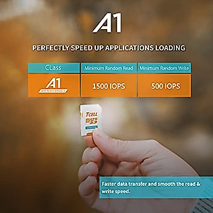 TCELL MASSTIGE 128GB microSDXC Memory Card with Adapter - A1, UHS-I U3, V30, 4K, Micro SD Card, Read speeds up to 100 MB/s, Full HD & 4K UHD Microsd