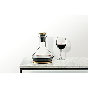 RBT Decanter with Wood Coaster and Micro-Perforated Aerator,Clear