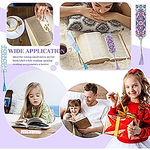 Mothinessto Blank Bookmarks, Waterproof Handcraft High Transparency Rectangle Clear Bookmark for Luggage Tag