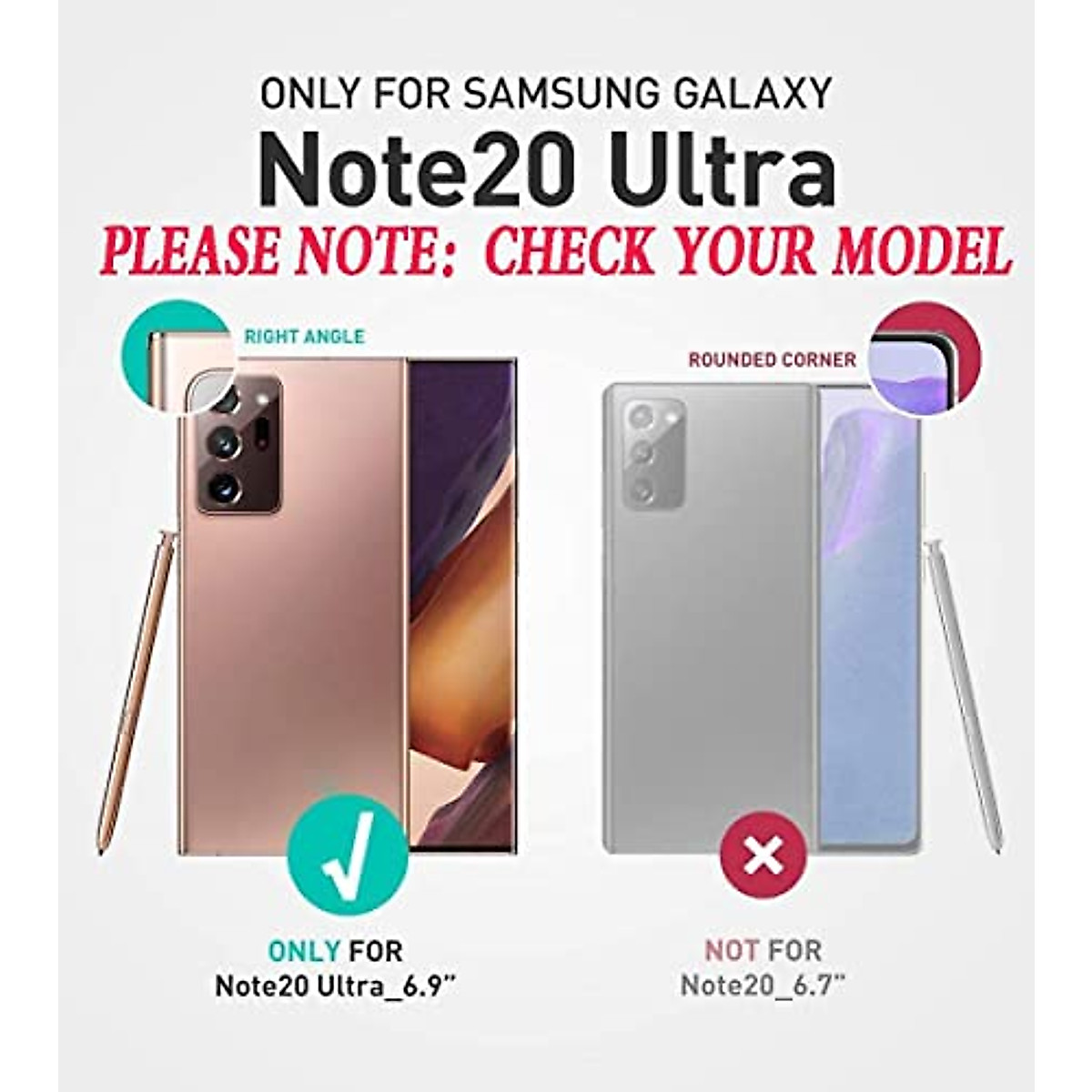 AKINIK for Note 20 Ultra Case, Samsung Galaxy Note 20 Ultra Case with Self Healing Flexible TPU Screen Protective [2 Pack], Military Grade with Kickstand Case for Samsung Note 20 Ultra 5G-Black