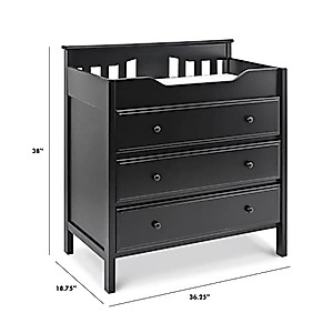 DaVinci Jayden 3-Drawer Changer Dresser in Ebony, Greenguard Gold Certified