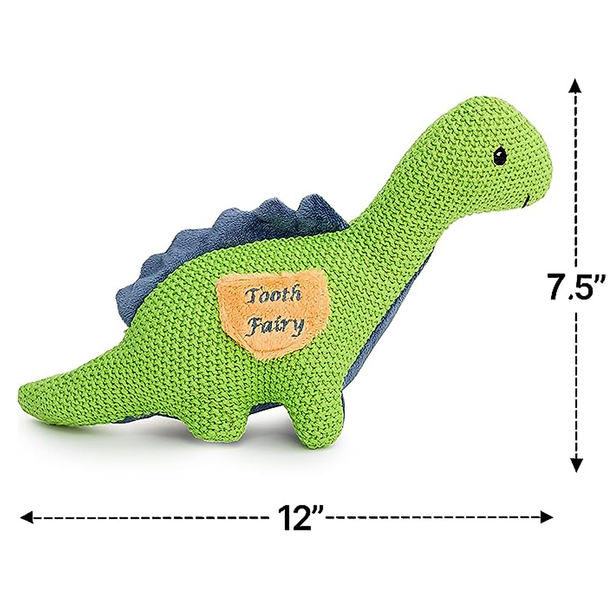 Maison Chic Plush Tooth Fairy Pillow for Little Boys and Girls About to Loose a Tooth (Dinosaur, Danny)