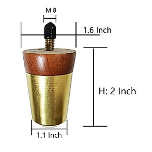 Jaswass Wooden Furniture Legs 2 Inch Sofa Replacement Leg Set of 4 for Ottoman Couch Armchair Recliner Sofa