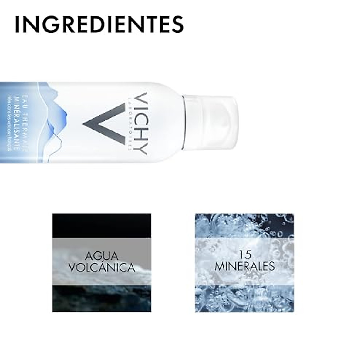 Vichy Laboratories Mineralizing Thermal Water, Hydrating Mineral Rich Facial Spray with Antioxidants to Soothe and Protect Skin, 10.1 Fl Oz (Pack of 1)