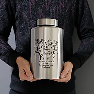 220 lbs Large Urns for Adult Male Female Ashes, Decorative Cremation Urn for Human Ashes(Tree of Love)