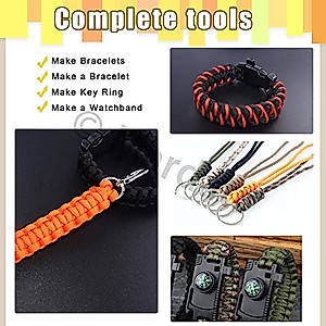 Mardatt 21Pcs Bracelet Jig Kit with Bracelet Maker Knotters Tool Kit, Adjustable Length Paracord Jig Lacing Needles Paracord FID Set for Wristband Braiding DIY Craft Bracelets Weaving
