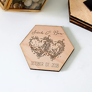 Save The Date Wood Magnet | Personalized Wood Magnet | Wood Save The Date | Wedding Announcement Magnets | Save The Magnet | Wedding Save The Date| Wooden Save The Date Magnets, 15 pc