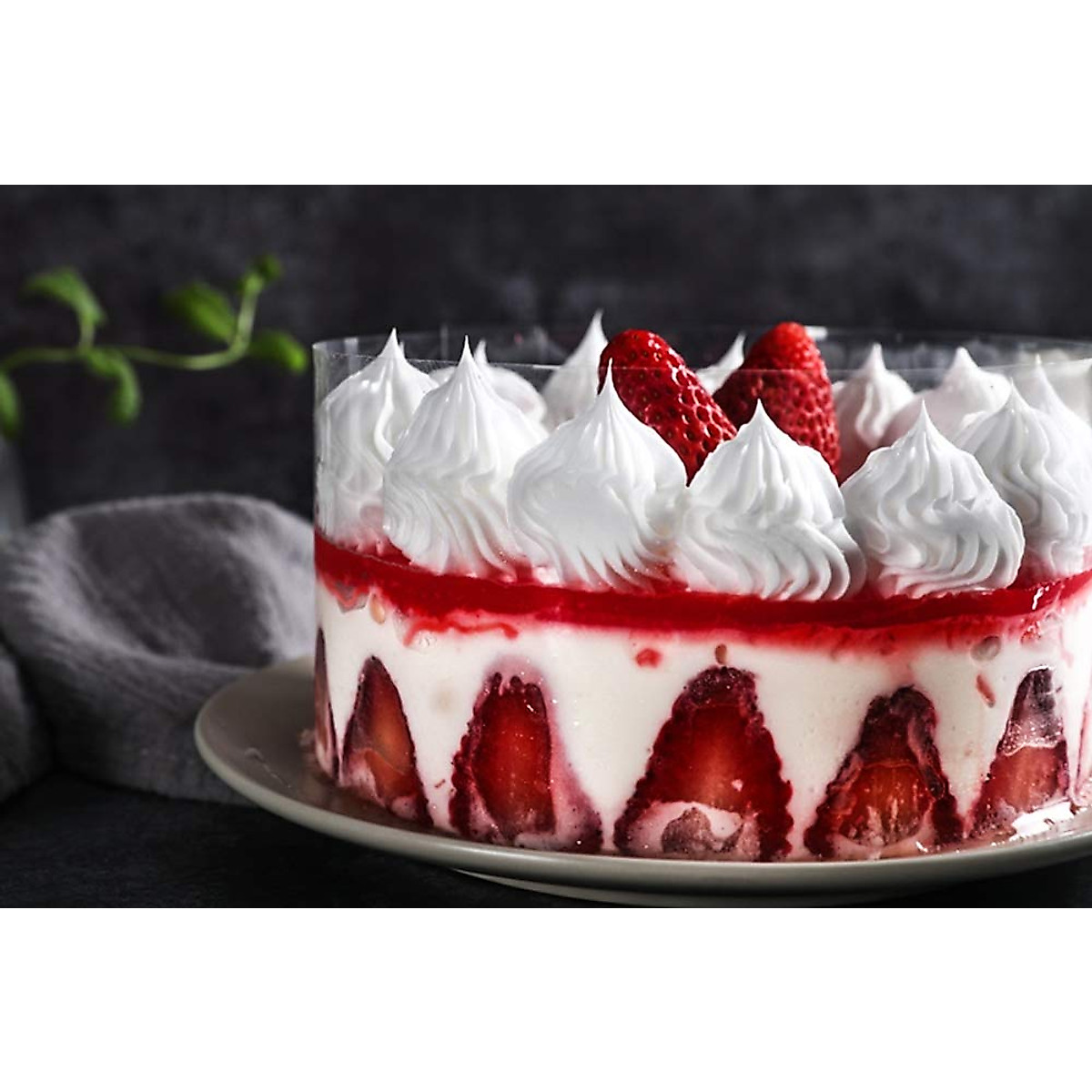 Cake Collar, 2Pack Transparent Mousse Cake Rolls, ACETATE ROLLS,3.15in×3.94in（JYNHOOR） Transparent Mousse Cake Acetate Sheets for Chocolate Mousse Baking,Cake Decorating