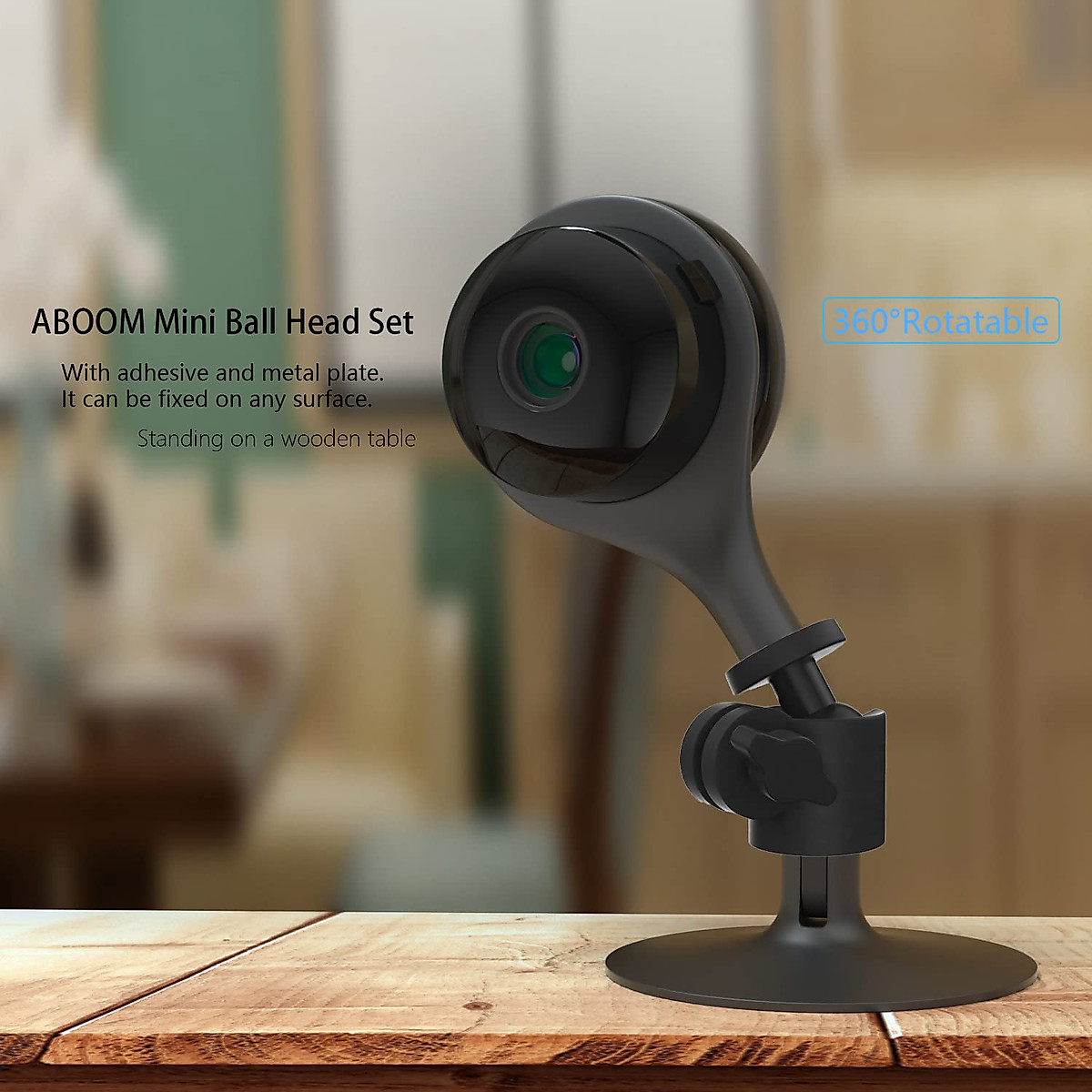 ABOOM (2 Pack) 360 Degree Adjustable Wall Mount Bracket Kit Compatible with Google Nest Cam ，Hole-Free Installation, NOT Included Google Nest Cam
