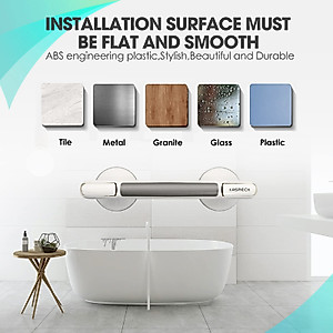 Kasrech Shower Handle (2 Pack),12 Inch Grab Bars with Strong Suction Cup for Bathtubs and Showers,Shower Safety Hand Rail,No Drill Balance Bar for Bathroom,Suitable for Seniors,Elderly,Handicap