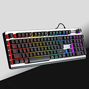 MuYiYi11 Adapter K002 Gaming KeyboardLights Backlight 104 Keys Mechanical Wired PC Keyboard for Gamers Gaming Keyboard for PC Computer Peripherals