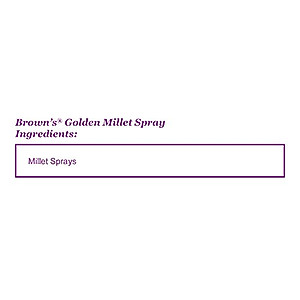 F.M. Brown's Golden Millet Spray, All-Natural Foraging Treat for Pet and Wild Birds, 5-lb Bag - Sun-Cured, Grown and Harvested in the USA