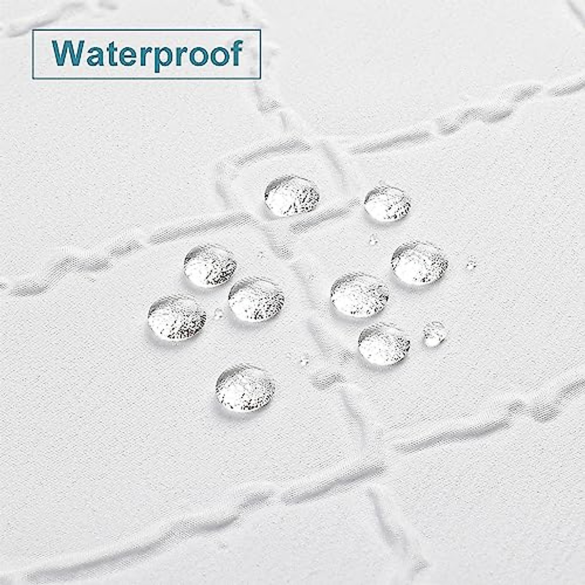 Lecloud White Shower Curtain for Bathroom, 3D Embossed Geom Pattern Hotel Quality Bathroom Shower Curtain, Machine Washable Waterproof Fabric Bath Curtain for Bathroom and Bathtubs, 72" Wx72 L