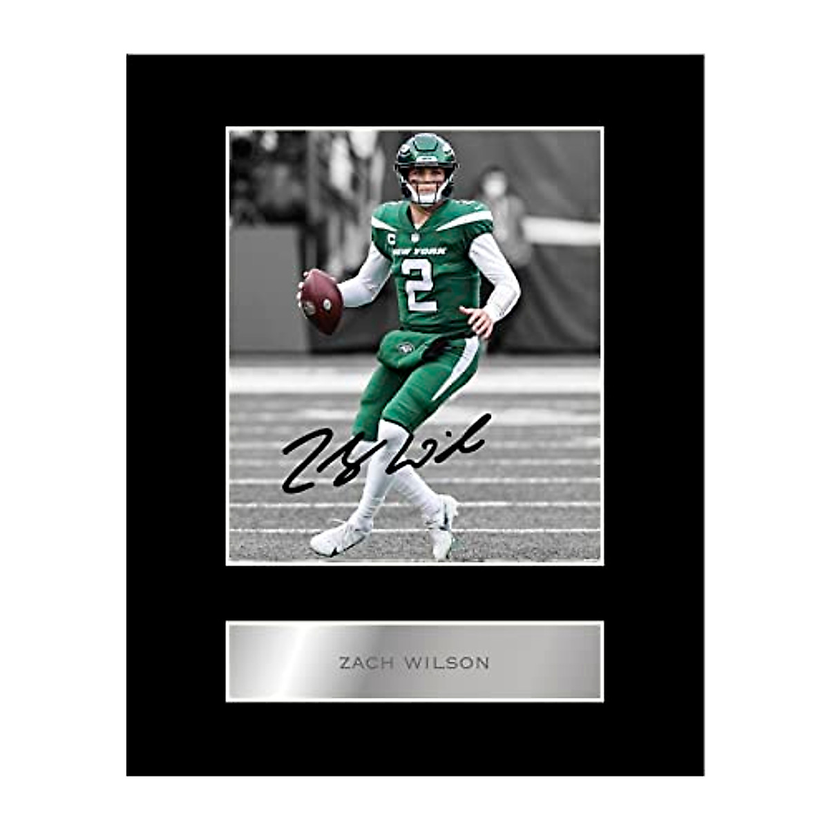 Zach Wilson Pre Printed Signature Signed Mounted Photo Display #11 Printed Autograph Picture
