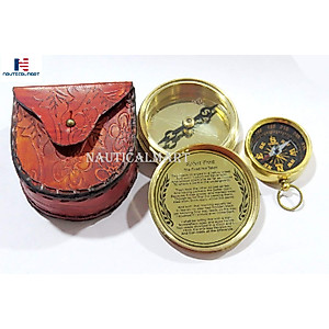 NauticalMart Brass Compass I Carry Your Heart with Me Poem Compass with Mini Compass Combo Gift, Personalized Compass, Groomsmen Gifts, Wedding Gifts, Corporate Gift, Unique Gift