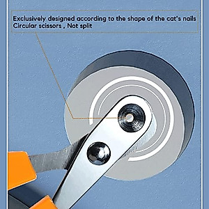 Trumoon Circular Cut Hole Cat Nail Clippers and Trimmers - Avoid Over Cutting Pet Nail Clippers for Hyperactive Cats Who Like to Struggle - Professional Grooming Tool for Cat Kitten (2mm-Orange)