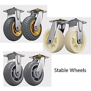 Platform Truck Flat Handtruck Steel Platform Truck with Wheel Folding Push Cart Load 880lb/ 1100 Lb Moving Dolly Cart Heavy Flatbed Cart Reliable