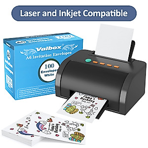 ValBox 100 Qty A6 Envelopes Self Seal 6.5 x 4.75" White Kraft Paper Invitation Envelopes for 4x6 Cards, Photos, Invitations, Weddings, Baby Shower, Birthday, Announcements, RSVP (A6)