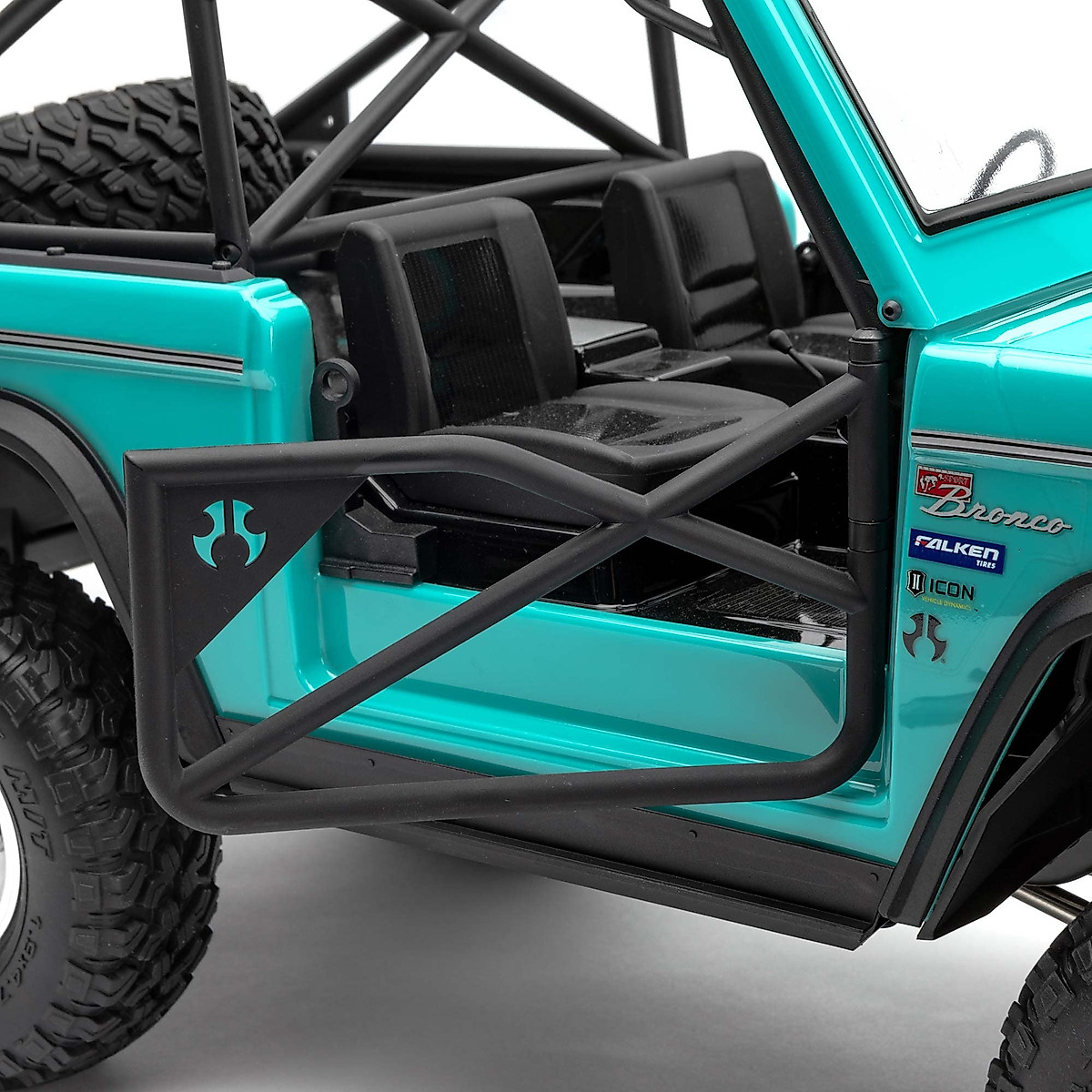 Axial RC Truck 1/10 SCX10 III Early Ford Bronco 4WD RTR (Battery and Charger Not Included), Turquoise Blue, AXI03014T1