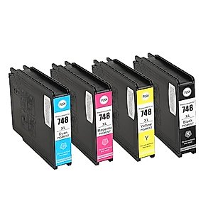 T748 T748XL Ink Cartridge Remanufactured Compatible with Epson T748 T748XL Ink Cartridge to use for Epson Workforce Pro WF-6090 WF-6530 WF-6590 WF-8090 WF-8590 Printer