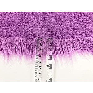 Bianna Creations | Faux Fur Fabric Pieces | US Based Seller | Shaggy Squares | Craft, Sewing, Costumes (Violet, 8x8 inches)