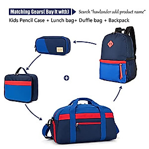 HawLander Little Kids Backpack for Boys Toddler School Bag Fits 3 to 6 years old, 15 inch, Navy Blue