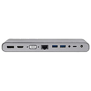 Monoprice USB-C Dual-Monitor Docking Station for USB-C Laptops, MST and Power Delivery up to 100 Watts with USB-C Cable, 4K@30Hz, 3.5mm Audio Outputs, Supports Windows, MacOS, Chrome OS, and Linux