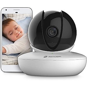 Zencam WiFi Camera, Pet Dog Camera, Nanny Cam with Two-Way Audio, Baby Monitor with Cell Phone App, Pan/Tilt Wi-Fi Wireless IP Camera, 2.4Ghz Only, Micro SD Card, RTSP, Cloud, Night Vision, M1W