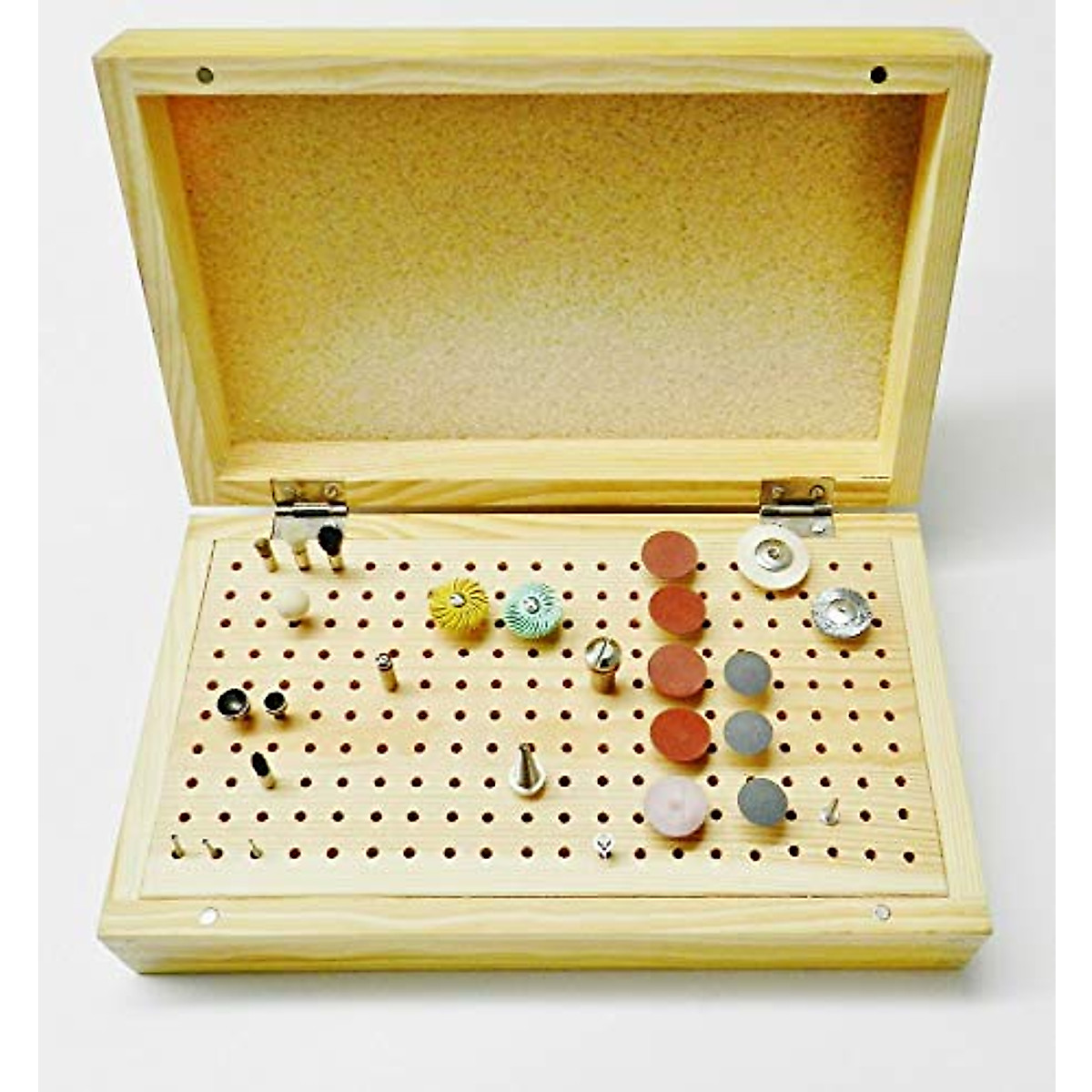 200 Hole Bur Organizer Box Deluxe Holds Jewelry Rotary Burs 1/8" & 3/32" Shanks