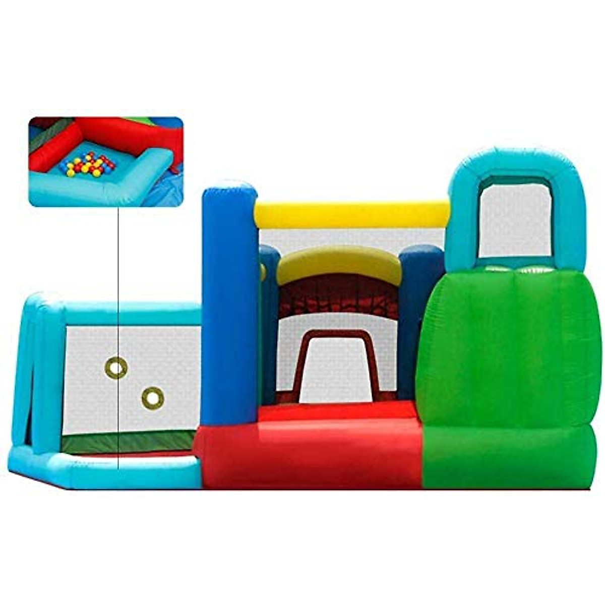 Inflatable Castle and Slide,S Children S Slides Outdoor Small Football Fields Children S Trampolines Square Playgrounds Children S Playpens Colors 450 360 245Cm