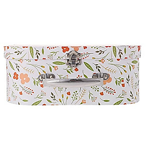 Zerodeko Paperboard Suitcases Storage Boxes Handle: Boxes with Lids Containers for Storage Organization Toy Sundry Box