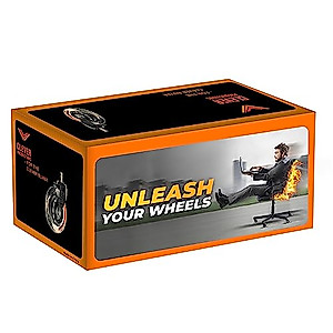 Office Chair Wheels - 98% Universal Fit Caster (3 Inch, Set of 5) Replacement Rollerblade Style Desk for Hardwood Tile Vinyl Carpet Casters