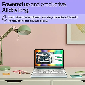 HP 2023 15.6 inch HD Lightweight Laptop, Intel Core i3-1115G4, 20GB RAM, 1TB SSD, Intel UHD Graphics, Windows 11 Home in S Mode, Spruce Blue