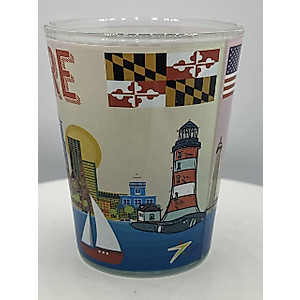 BALTIMORE Maryland SHOT GLASS 2 OZ.