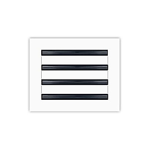BUILDMART - 10x8 Modern AC Vent Cover - Decorative White Air Vent - Standard Linear Slot Diffuser - Register Grille for Ceiling, Walls & Floors - Texas Buildmart