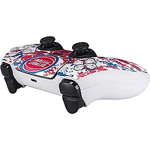 Skinit Decal Gaming Skin Compatible with PS5 Controller - Officially Licensed NBA Detroit Pistons Digi Camo Design