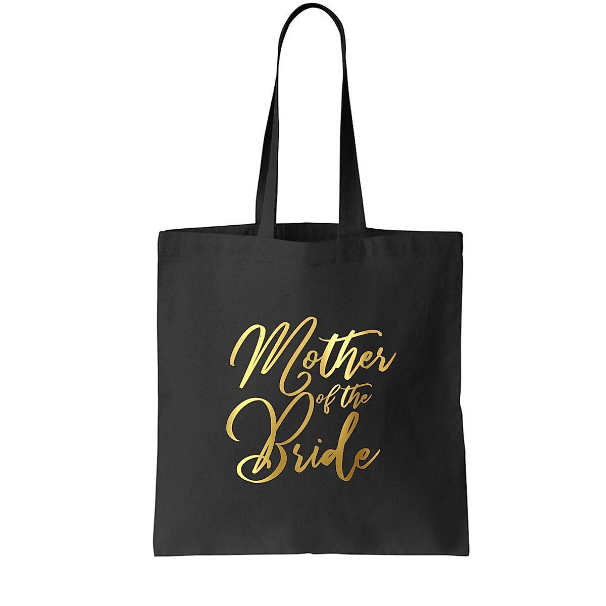 Mother of the Bride gift Tote bag by Graceful Greeting Co Heavy Black Canvas keepsake