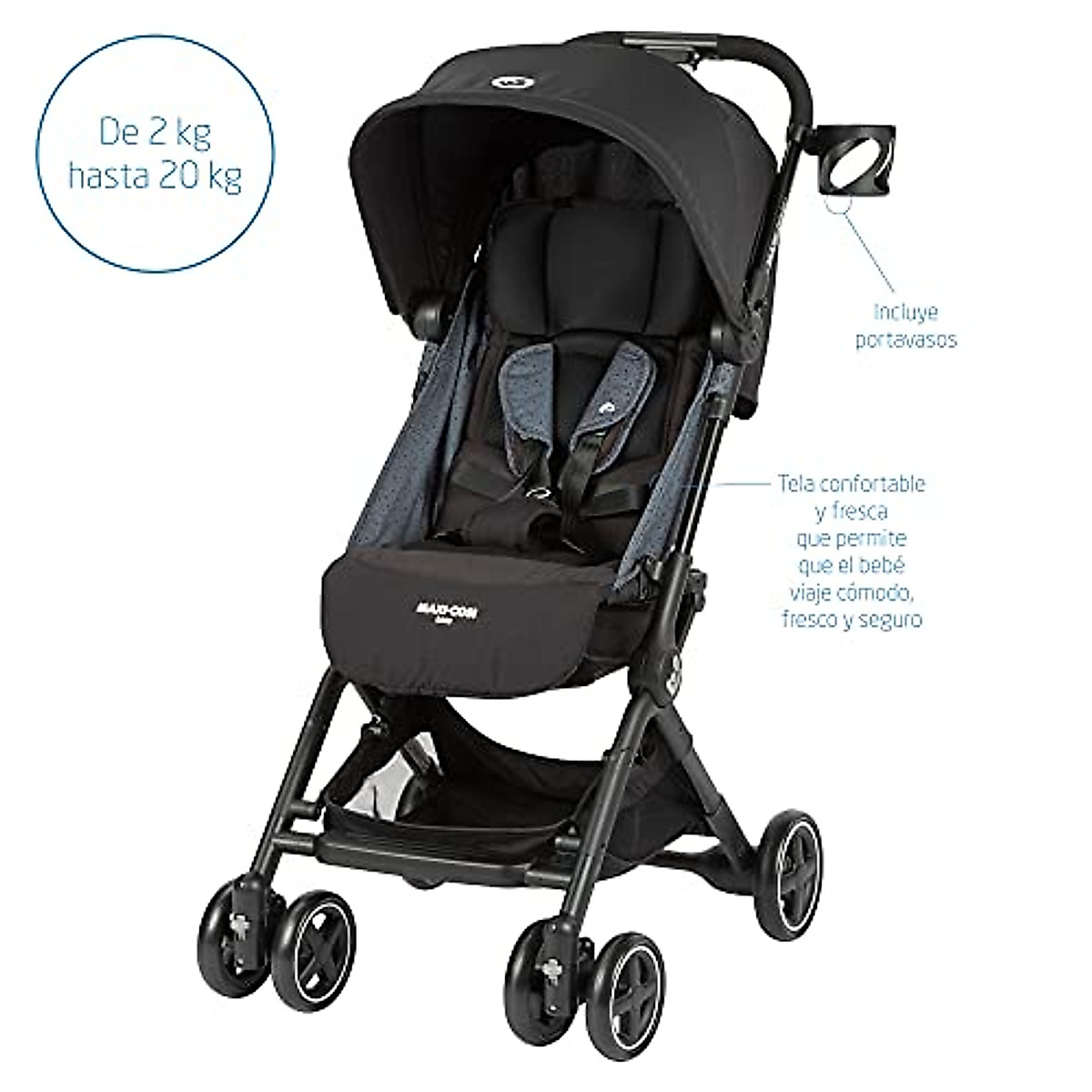 Maxi-Cosi Lara Lightweight Ultra Compact Stroller, Tetra Graphite