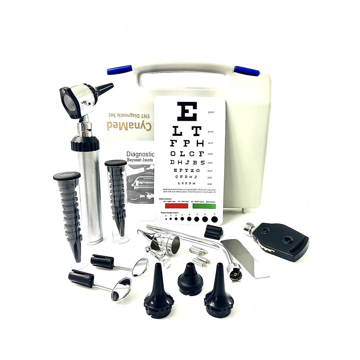 Cynamed Otoscope Diagnostics Ear, Nose and Throat Exam Kit, Perfect Tool for Students