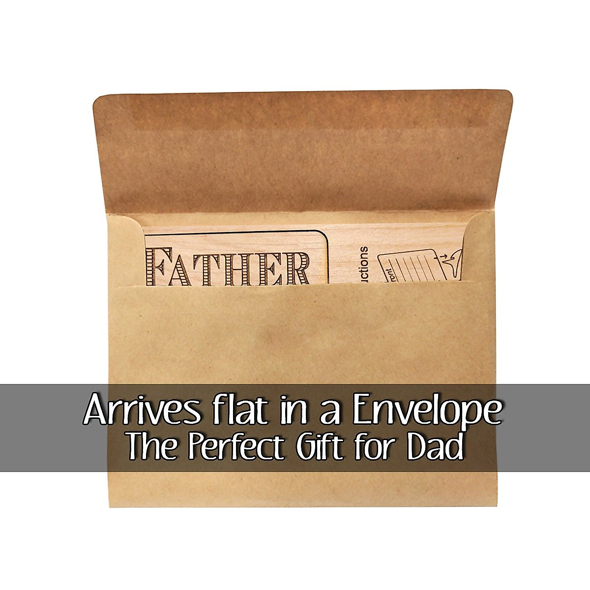 Definition of the Perfect Dad Personalized Fathers Day Card Alder Wood Birthday Gift for 50th 40th 30th Christmas Daddy Cards Funny Bonus Dad Present Idea with Stand