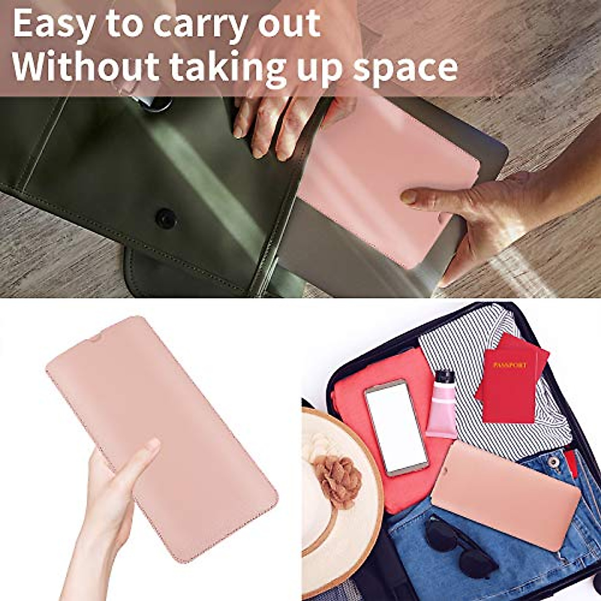 GFANSY PU Leather Keyboard Sleeve for Logitech K380 & Apple Wireless Magic Keyboard A2449 A2450 MLA22LL/A A1644, Travel Sleeve Bag Case, (Not Included Keyboard) PU-Pink