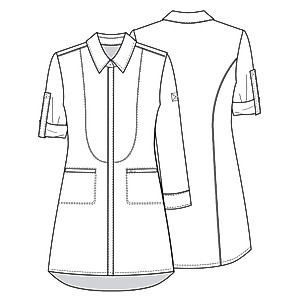 Infinity Cherokee Lab Coat For Woman With 2 Pockets Moisture Wicking & Wrinkle-Resistant Fabric 1401A, XL, White