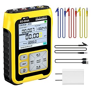 Upgraded SG-004A Signal Generator, Seesii 4-20mA 0-24V Adjustable Analog Current Voltage Generator Simulator with Real-time Curve,Historical Record, Resistance Pressure Generator Calibrator