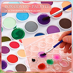 Nuanchu 6 Pack Watercolor Paint 36 Colors Washable Watercolor Paint Water Color Kits Watercolor Palette and Paint Brushes Portable Painting Supplies for Kids, Adults, Beginners Artists Gift