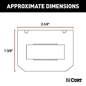 CURT 58303 Vehicle-Side Trailer Wiring Harness Mounting Bracket for 5-Way Flat