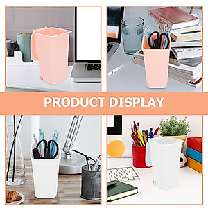 SEWACC 2 Pcs Tabletop Trash Bin Mini Desk Covered Trash Can Garbage Bucket Trash Can Desktop Pen Stationery Holder