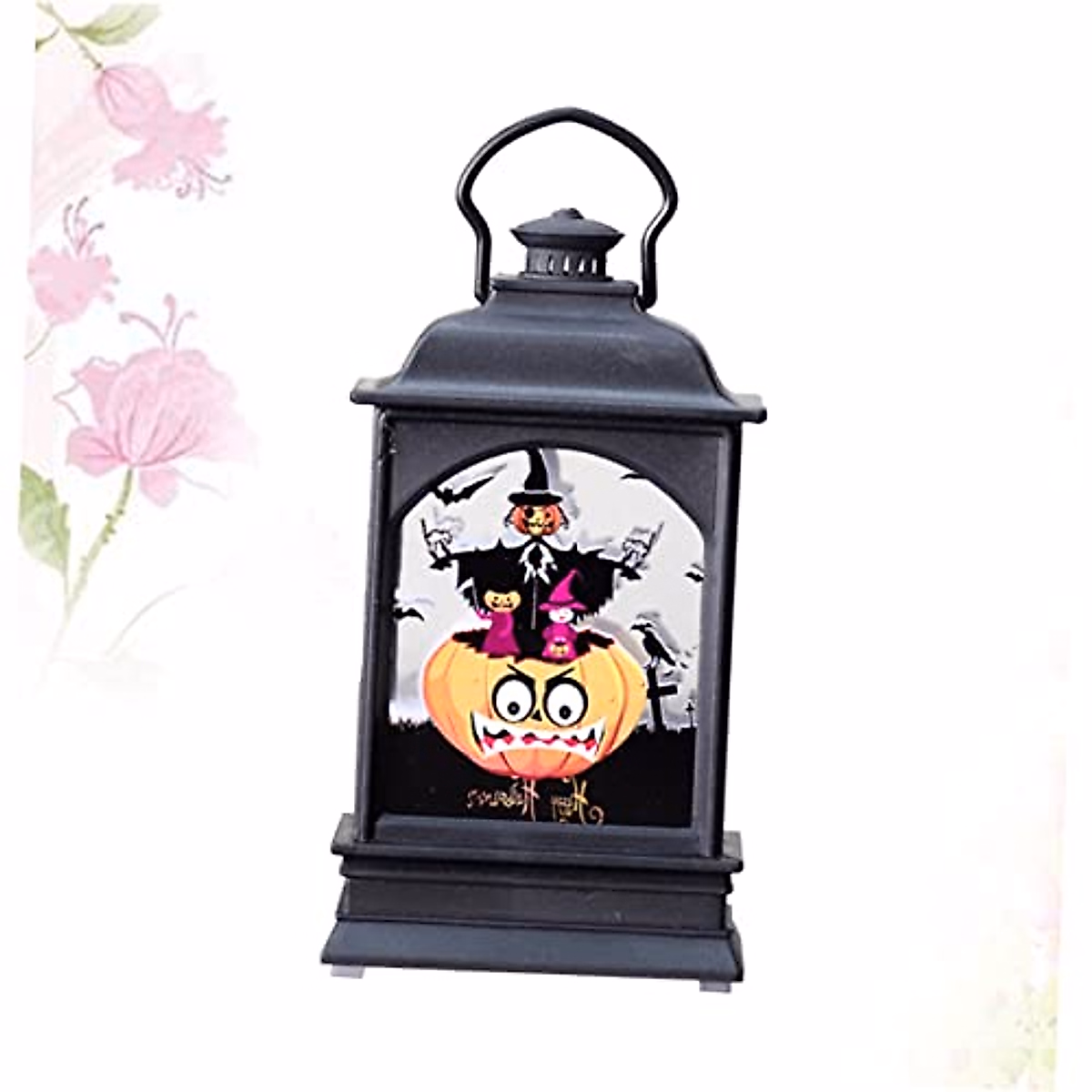 Mini Candle Battery Lantern Outdoor Lantern Ghost Festival Party Decoration LED Lights for Halloween Fall Snow Globe Festival Party Ornament Pattern Light Flame Lamp Candle Light